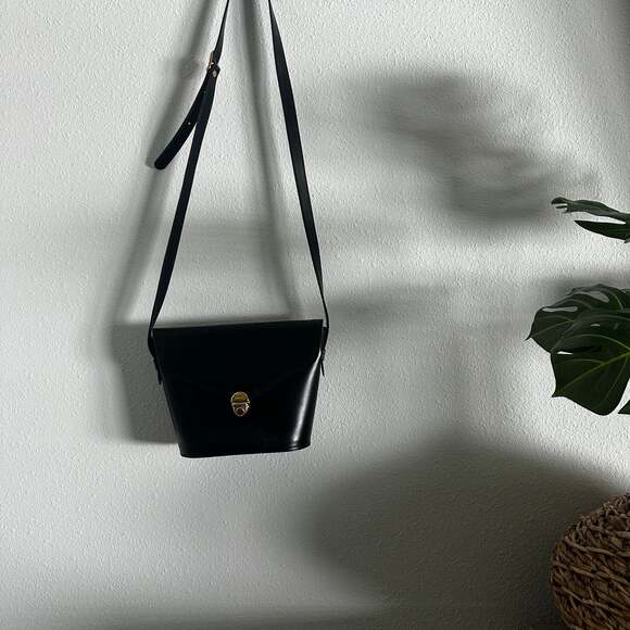 Bally | Bags | Bally Black Leather Shoulder Bag W Gold Hardware | Poshmark